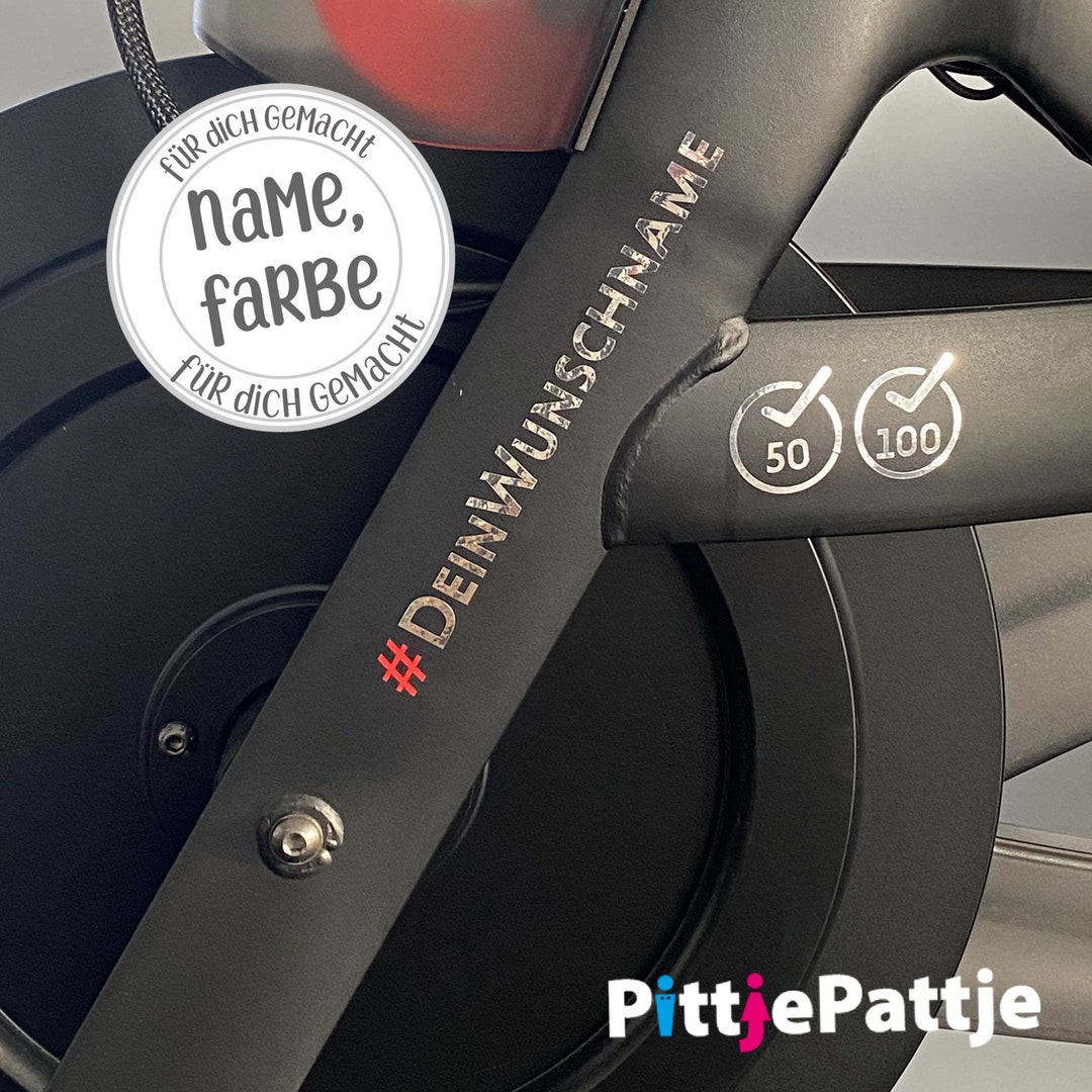 2 Stickers Name Sticker Spin Bike Exercise Bike Leaderboard Chrome ...