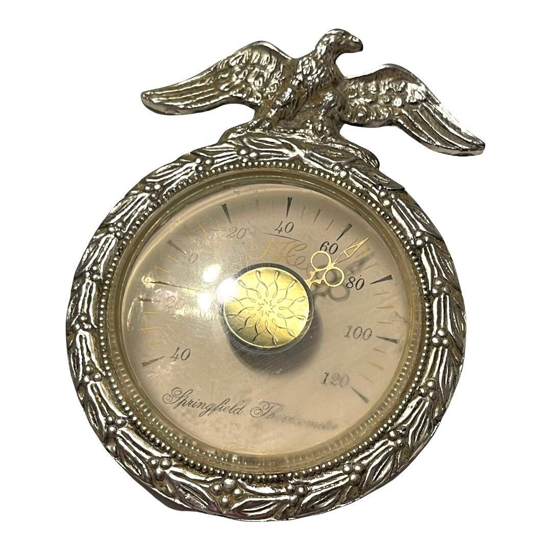 Springfield Thermometer With Bald Eagle Vintage - Etsy
