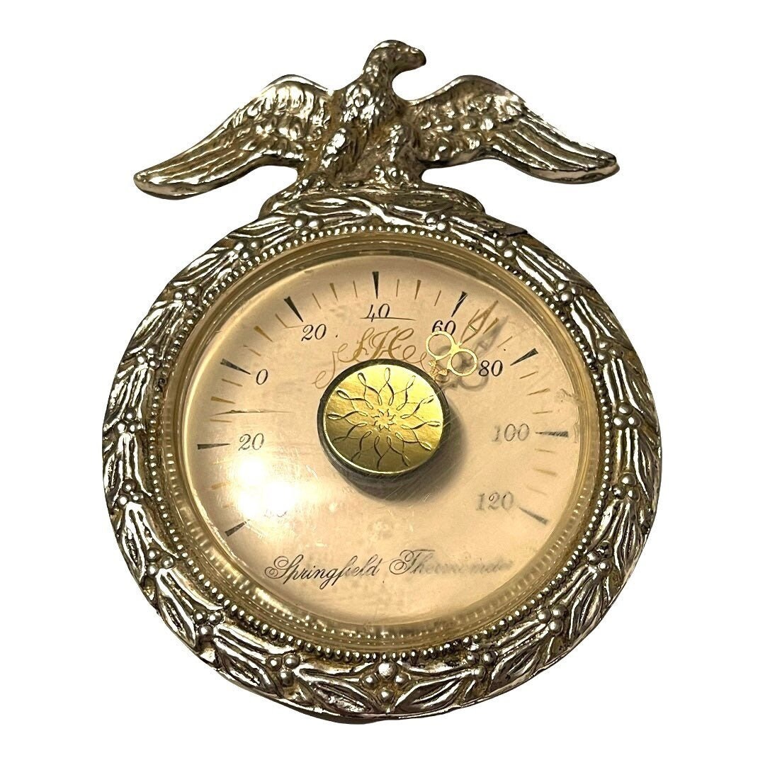 Springfield Thermometer With Bald Eagle Vintage - Etsy