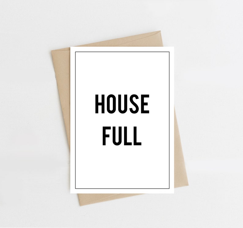 House Full, Greeting Card - Etsy