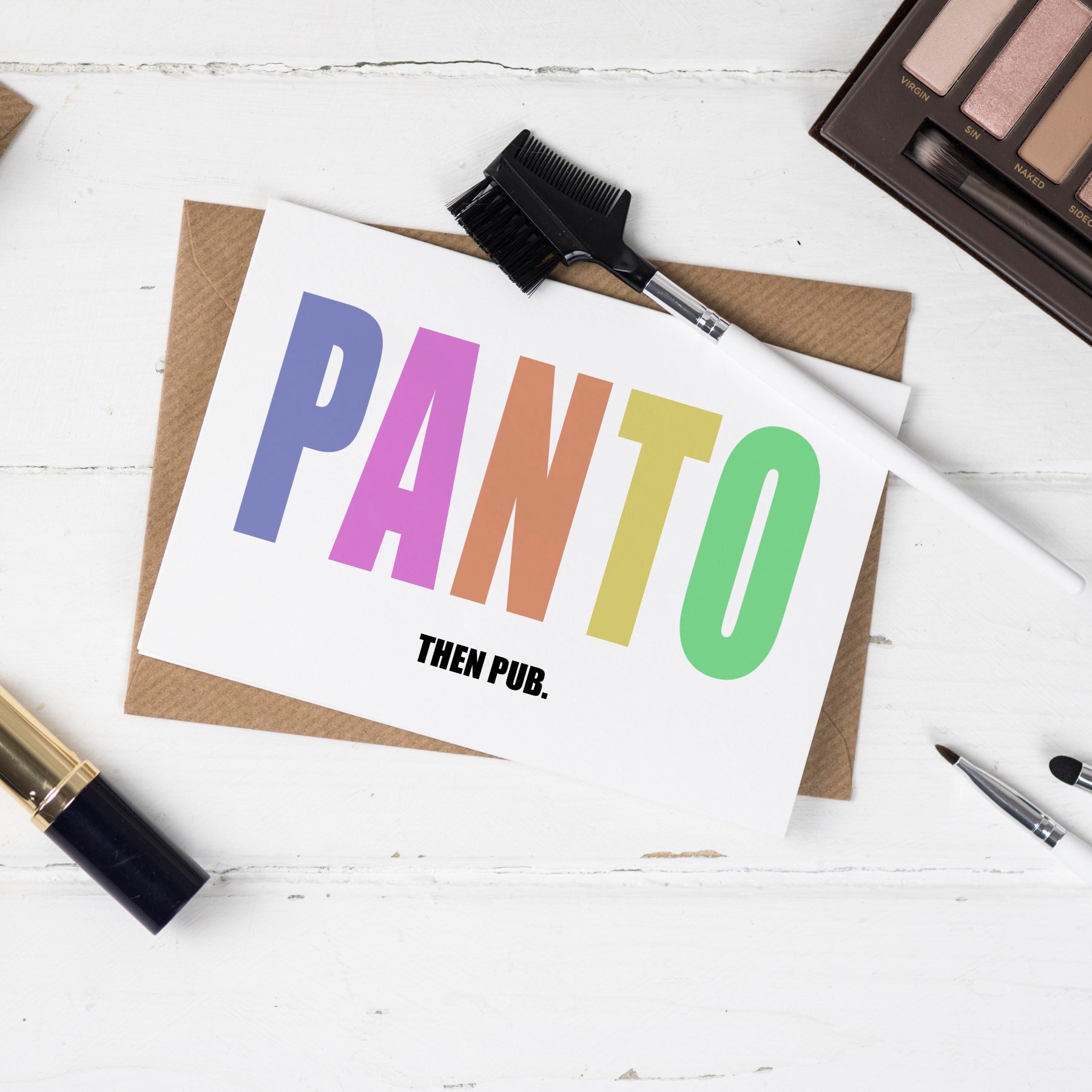 Panto Then Pub Pantomime Greeting Card - Etsy