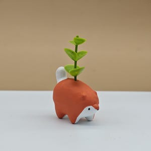 Fox Mini Bud Vase-miniature Fox Vase for Flowers-tiny Miniature Fox ...