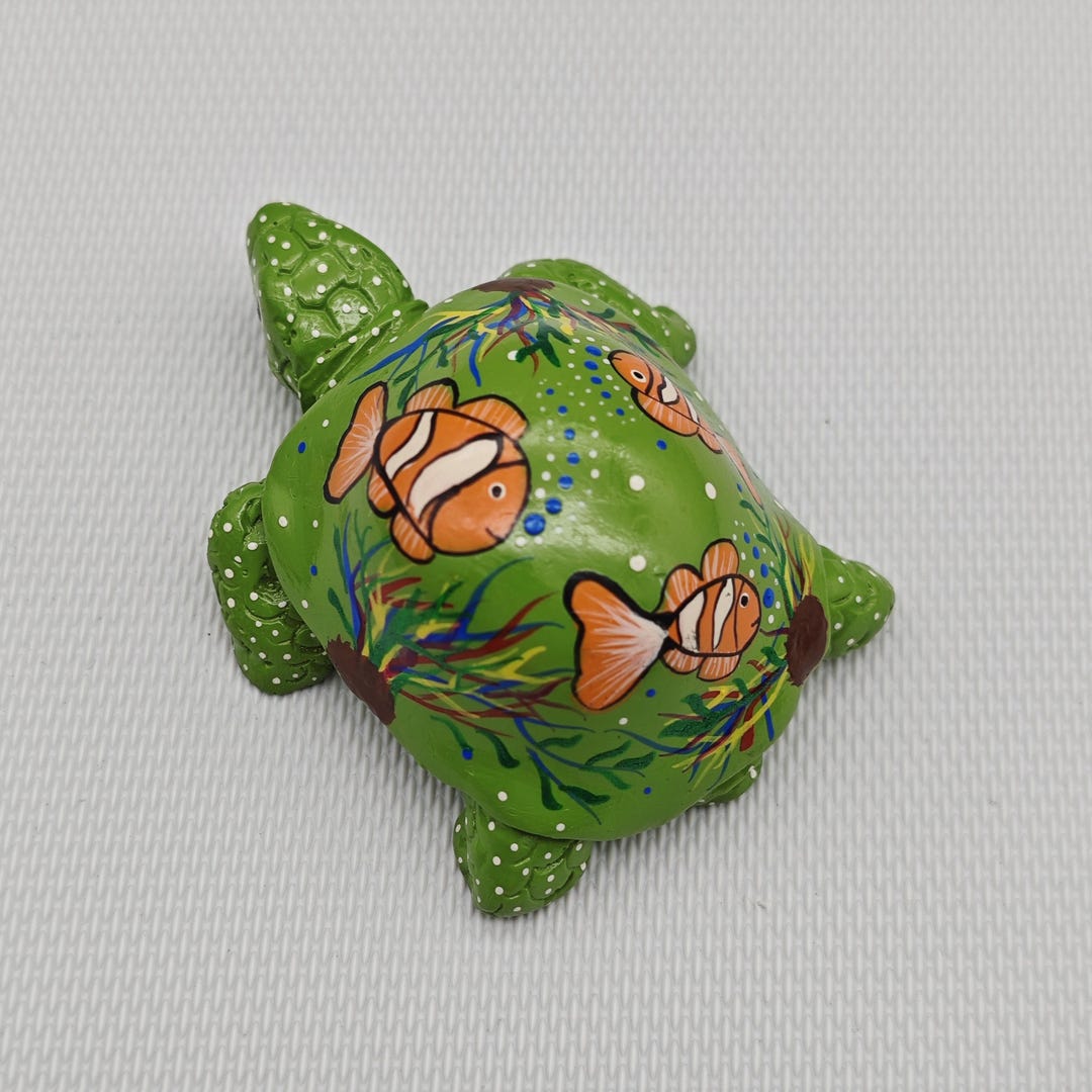 Turtle Resin Statue-turtle Sculpture-green Turtle Statue-green Turtle ...