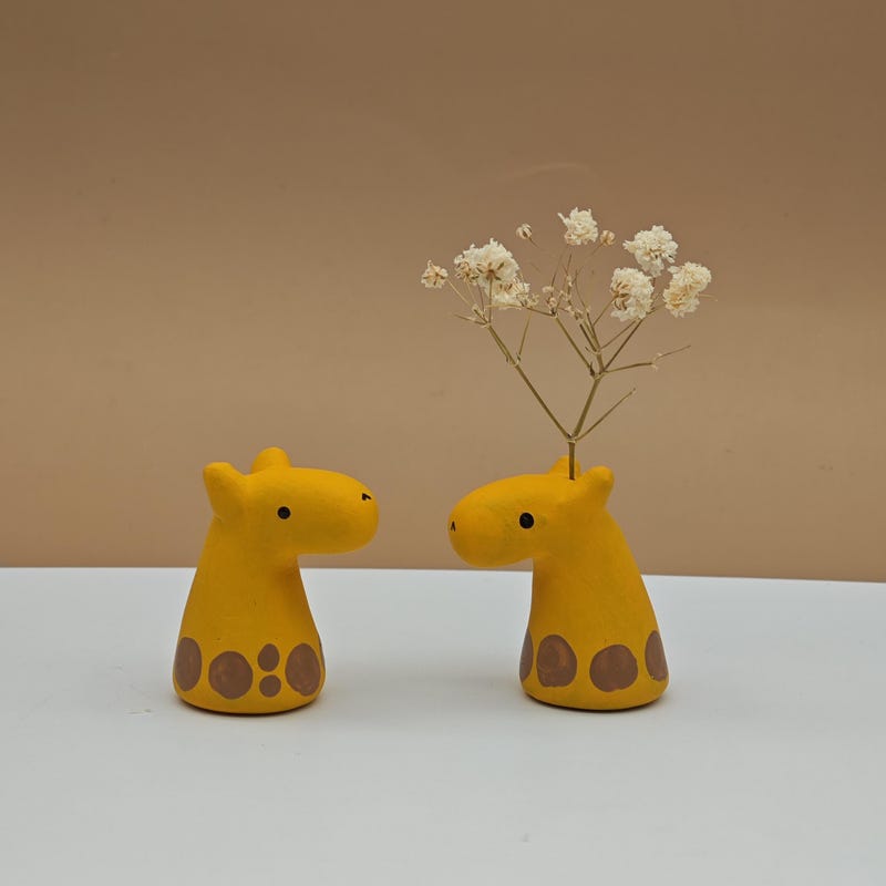 Giraffe Ceramic Vase - Etsy