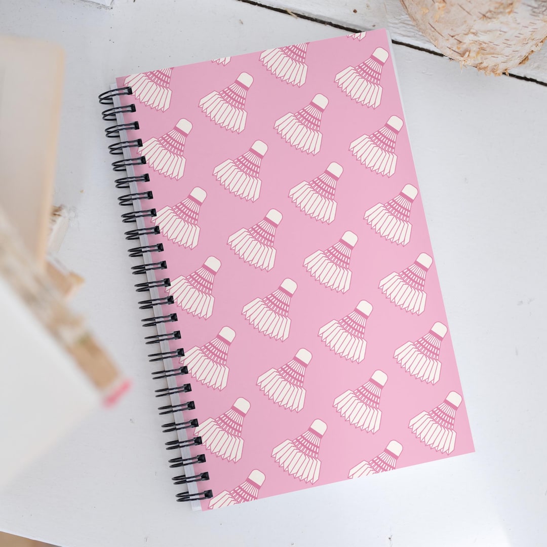 Badminton Pattern (pink) Spiral Notebook - Etsy