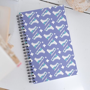 Ice Skating Pattern (pastel Blue) Spiral Notebook - Etsy