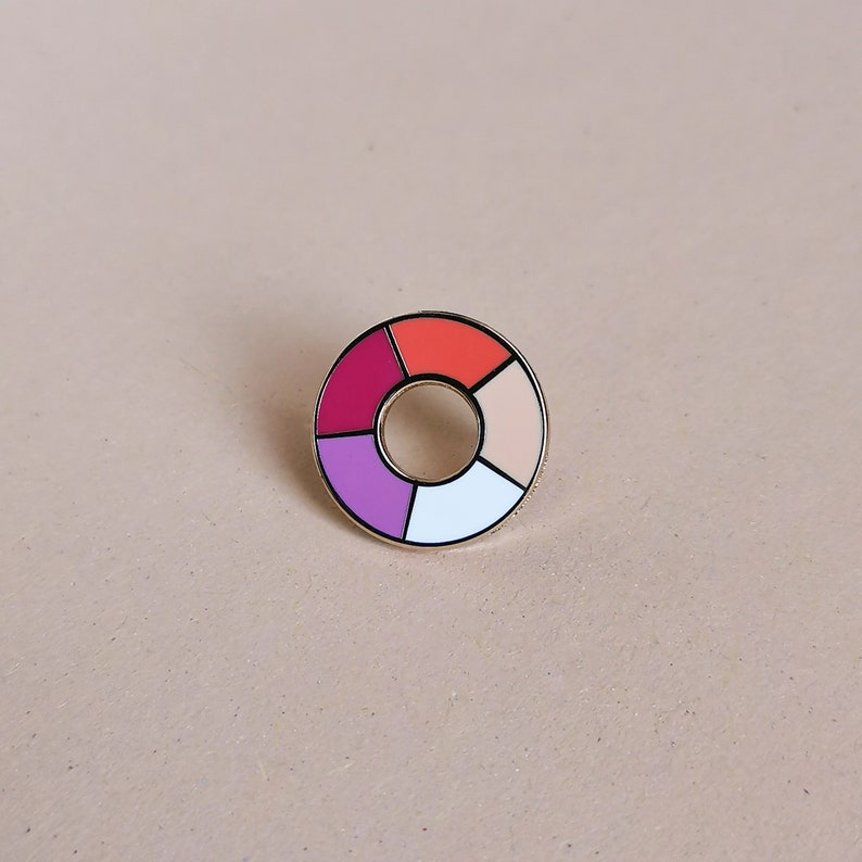 Lesbian Pin Pride Pin Circle Pin Minimalist Lesbian Pin Etsy