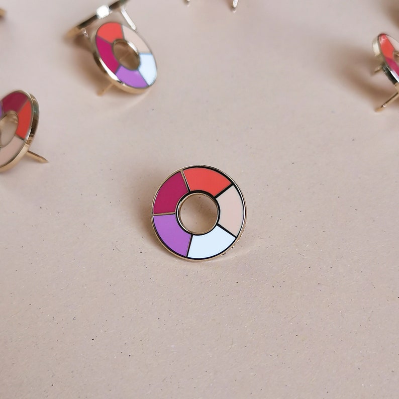 Lesbian Pin Pride Pin Circle Pin Minimalist Lesbian Pin Etsy