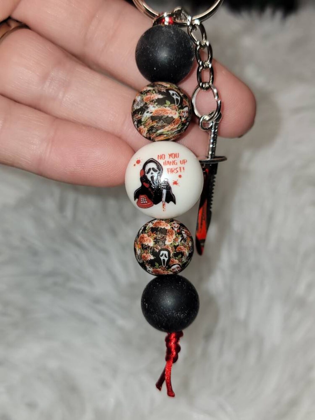 Ghostface Inspired Keychain, Scream Leychain, Ghostface Inspired Zipper ...