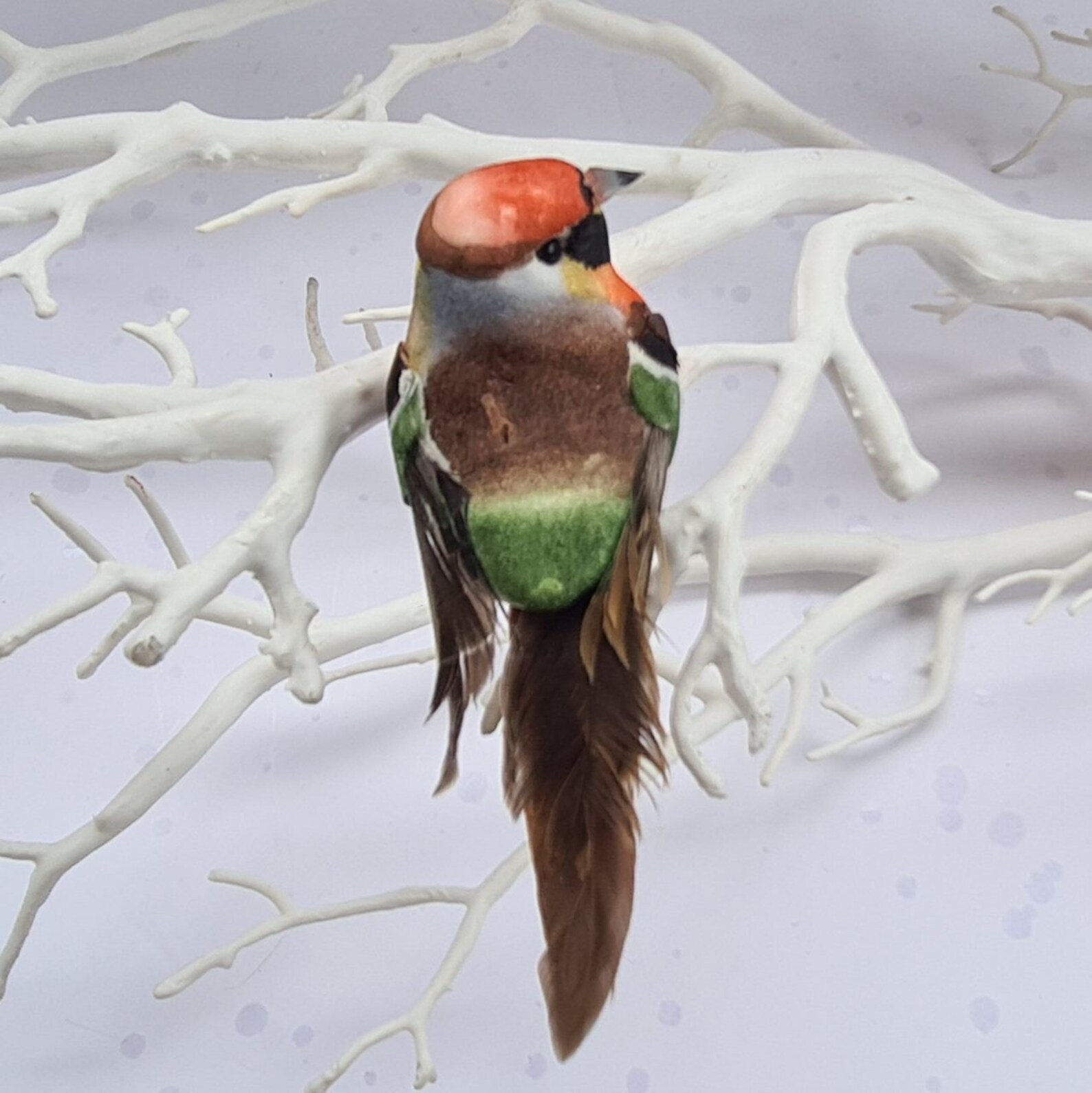 3 Artificial Realistic Brown Feather Garden Fake Clip Birds | Etsy UK