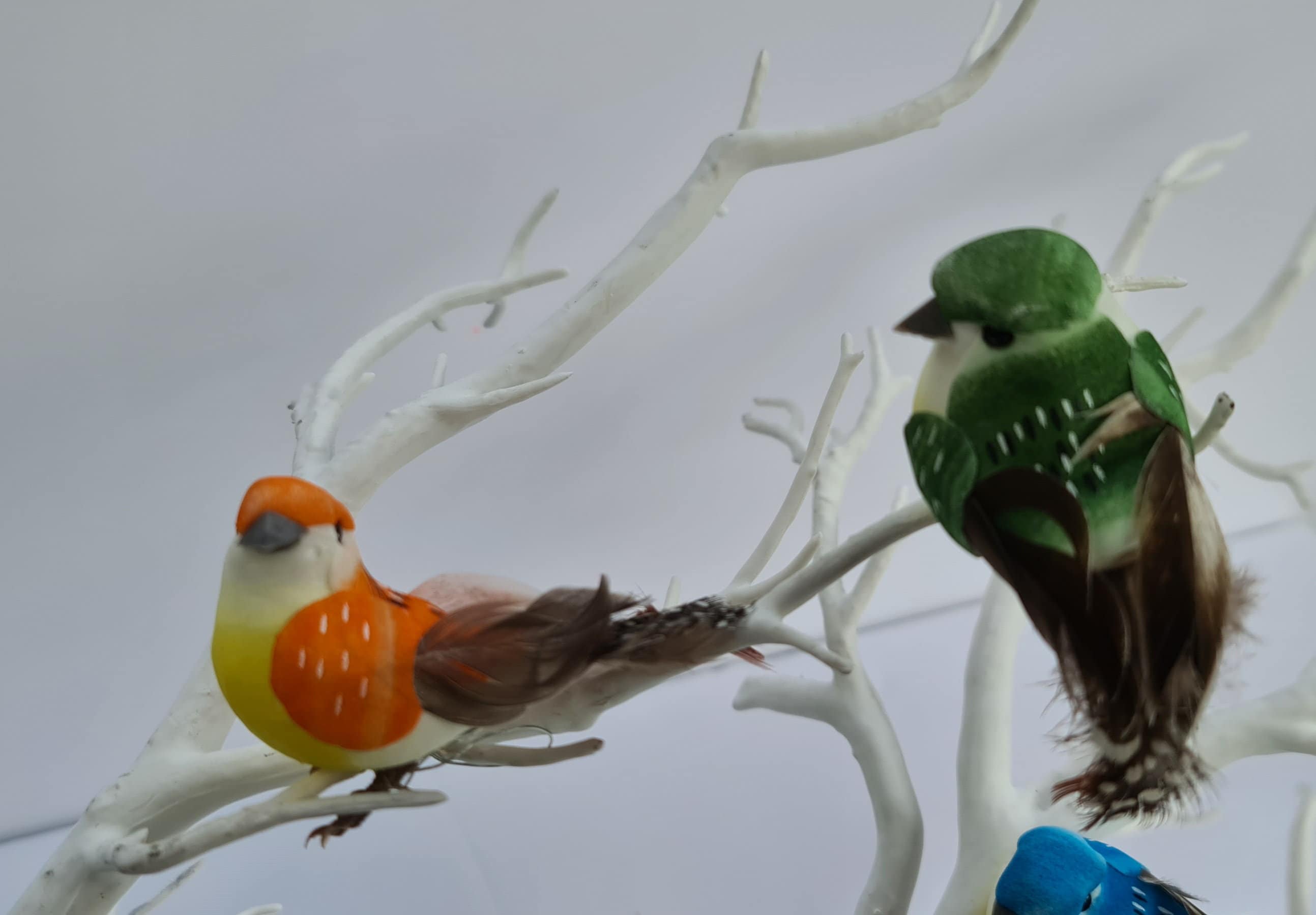 6 Colourful Rainbow Artificial Fake Feather Craft Birds Hair Flower ...