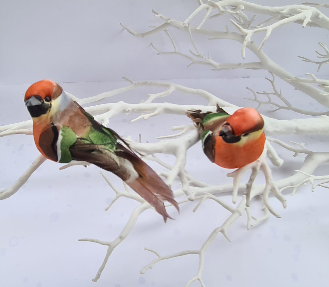 3 Artificial Realistic Brown Feather Garden Fake Clip Birds | Etsy UK