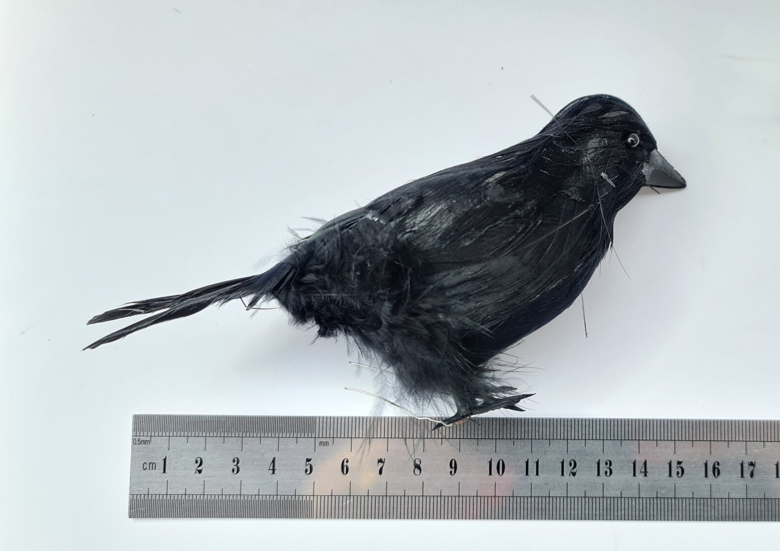 Pair of Artificial Feather Black Crows Ravens Fake Birds | Etsy