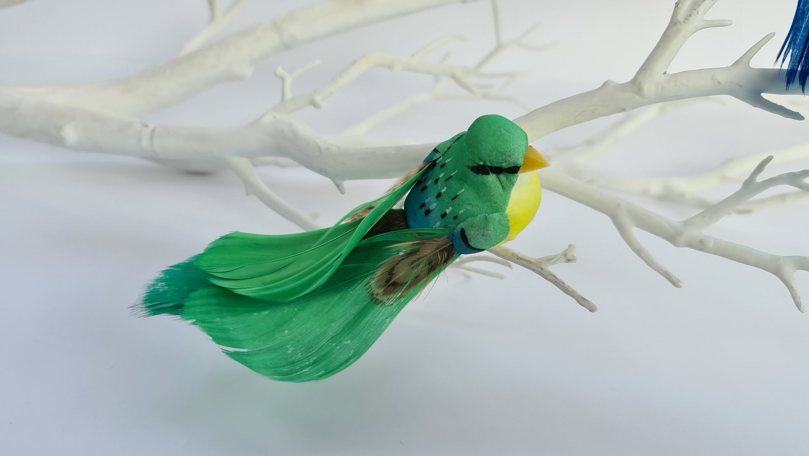 6 Artificial Bright Rainbow Neon Fake Feathered Foam Birds - Etsy