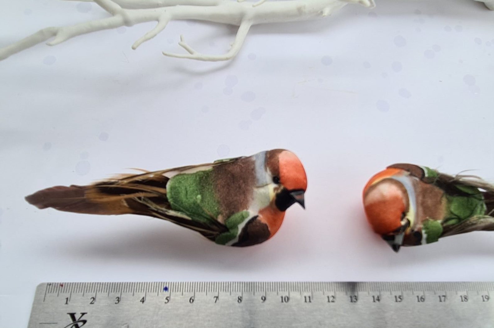 3 Artificial Realistic Brown Feather Garden Fake Clip Birds | Etsy UK