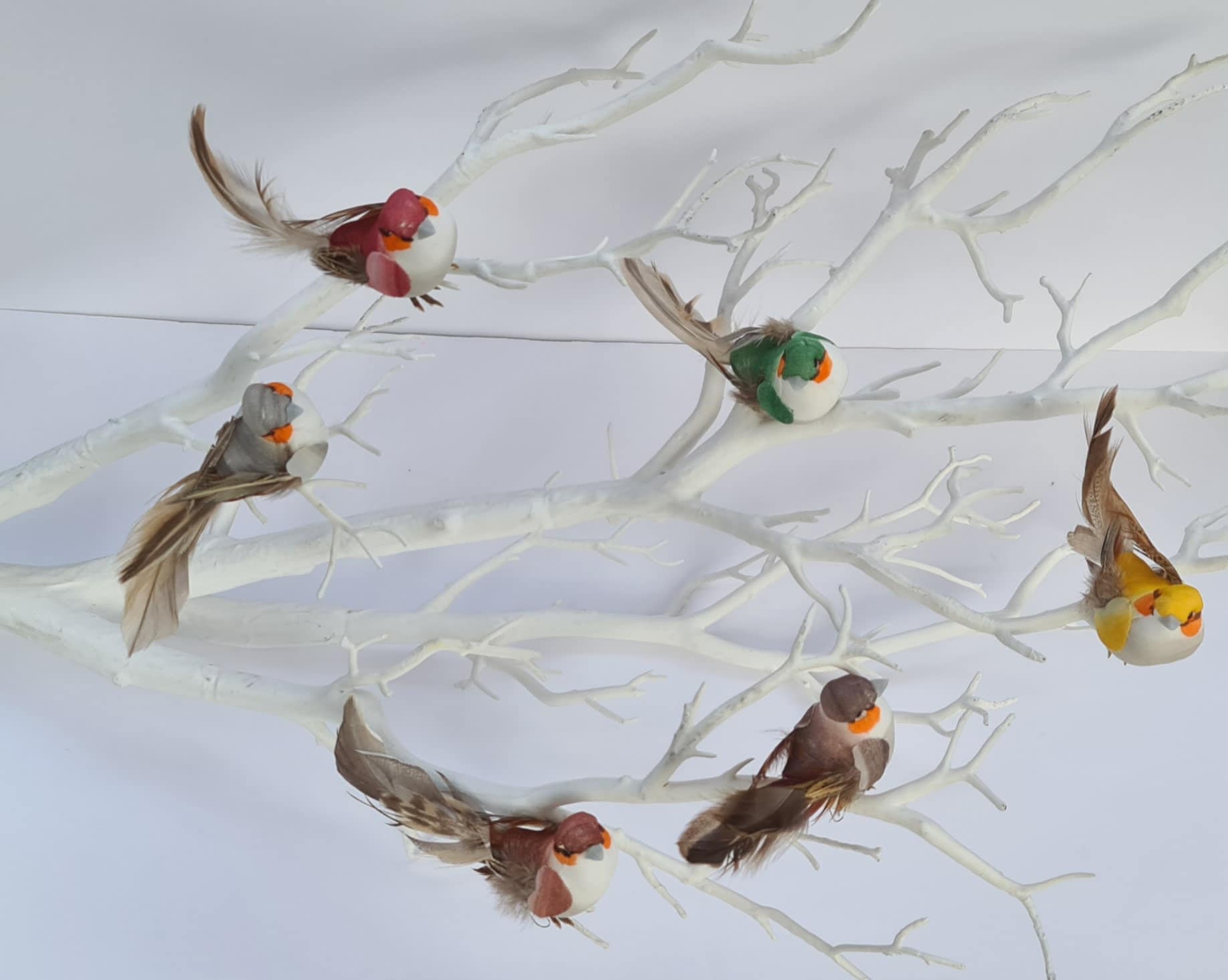 6 Artificial Woodland Natural Feathered Garden Foam Birds - Etsy