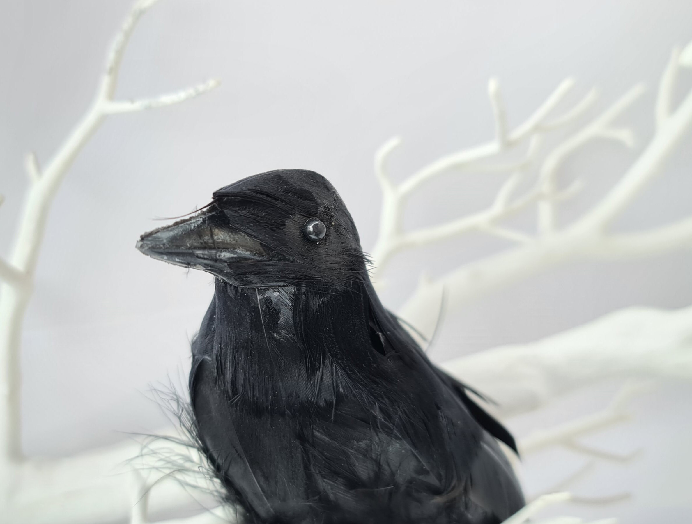 Pair of Artificial Feather Black Crows Ravens Fake Birds | Etsy