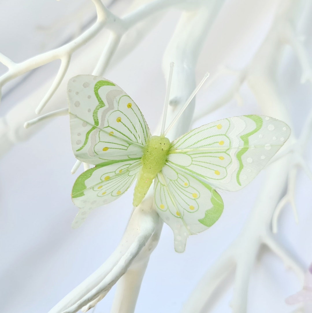 60 Fake Artificial Pastel Realistic Feather Butterfly Butterflies ...