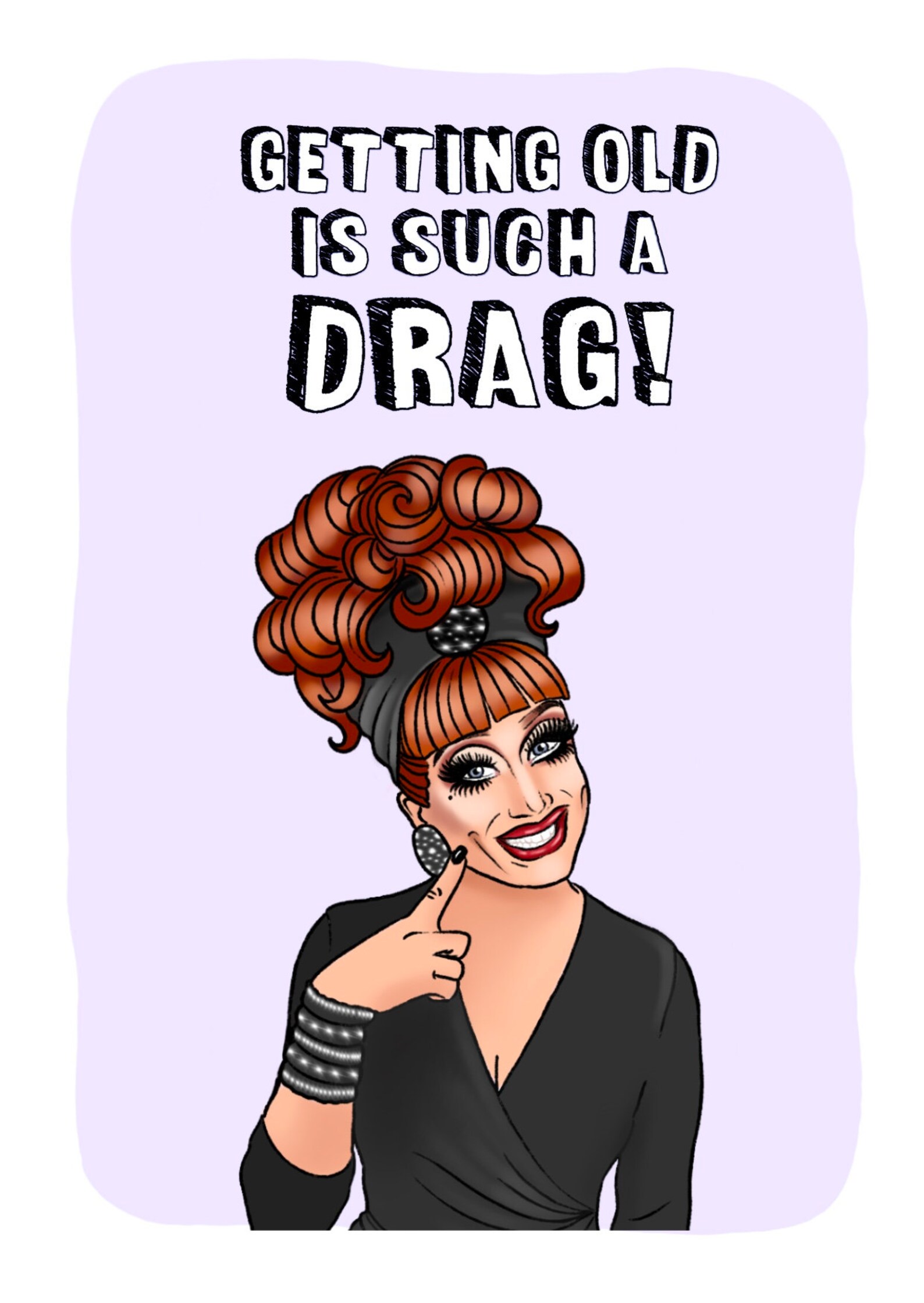Drag queen A6 greeting card birthday card funny birthday | Etsy