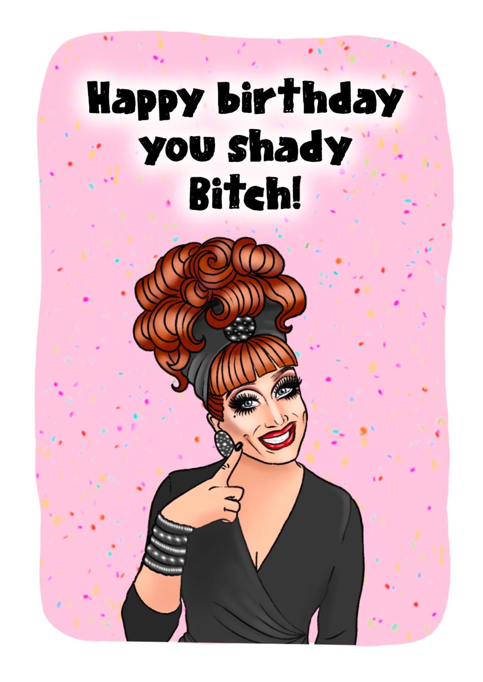 Drag queen A6 greeting card birthday card funny birthday | Etsy