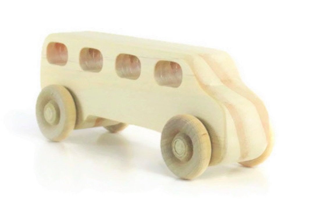 Wood Toy School Bus, Miniature Size - Etsy