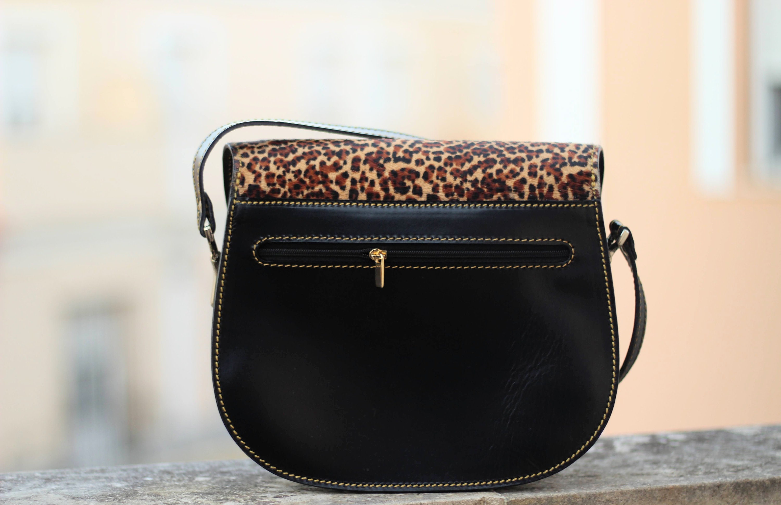 Crossbody Leopard Print Purse, Animal Print Handbag for Women, Leopard ...