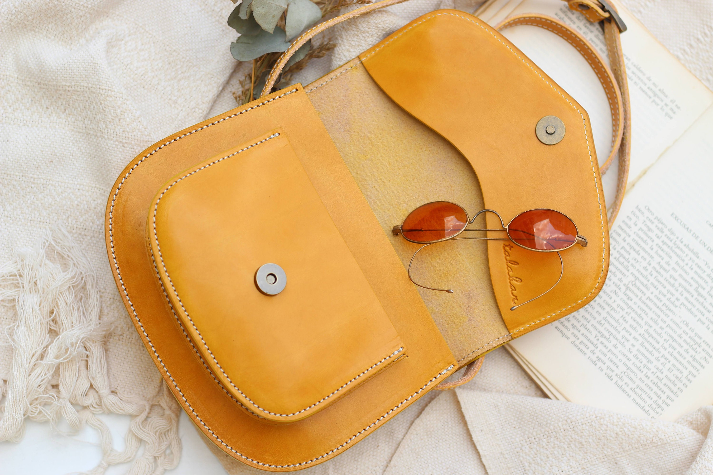 Mini Yellow Leather Crossbody Purse for Women Small Crossbody - Etsy