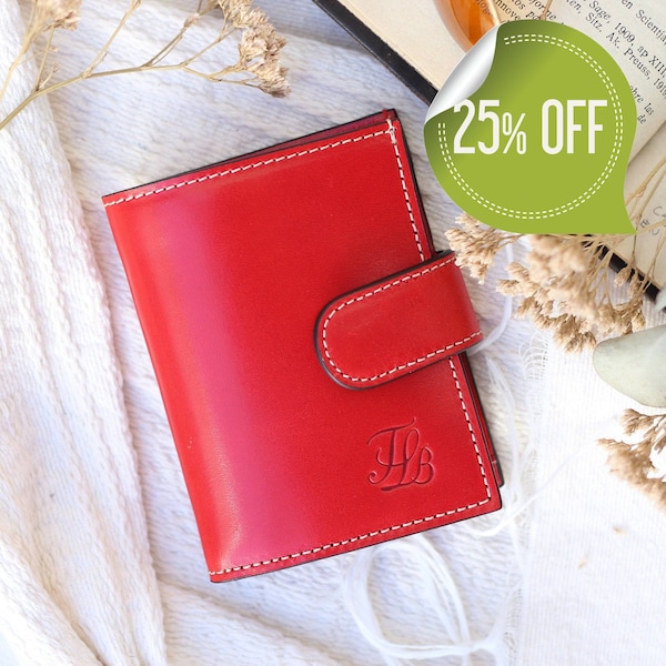 Small Flat Leather Wallet - Etsy