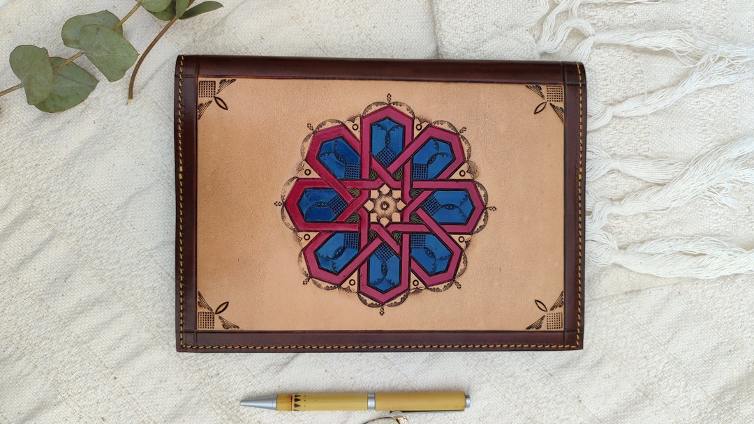 Vintage Style Tooled Leather Notebook Cover - Premium Quality ...
