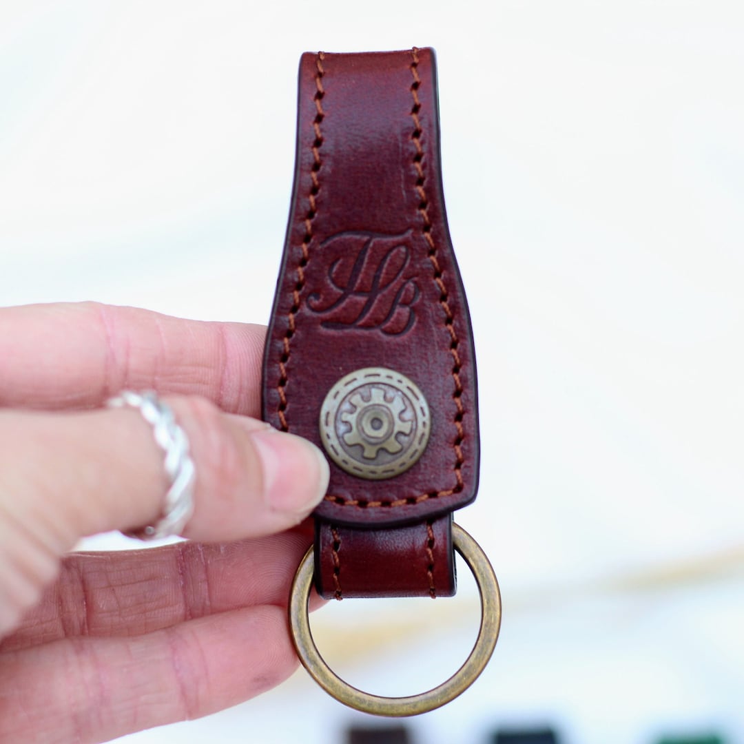 Handcrafted Leather Key Holder, Stylish Keychain, Genuine Leather ...