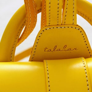 Yellow Leather Backpack Purse for Women Hand Made Rucksack - Etsy