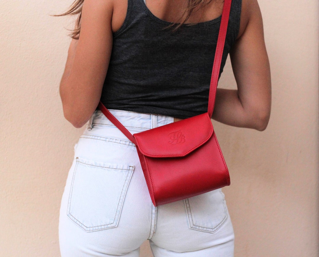 Minimal Leather Crossbody Purse for Women, Mini Purse Crossbody Bag ...
