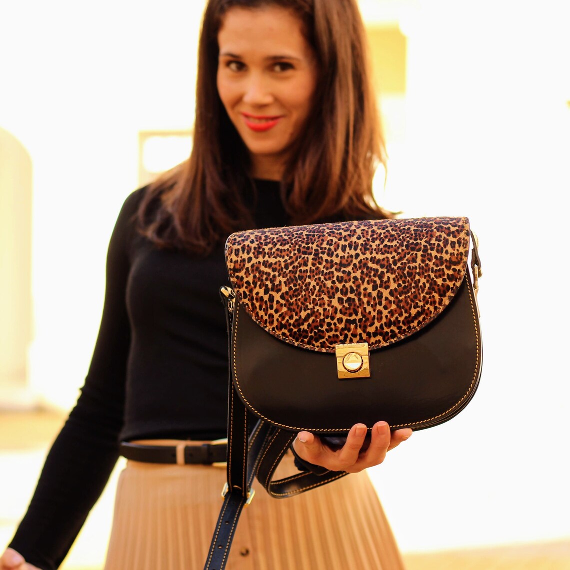 Crossbody Leopard Print Purse Animal Print Handbag for Women - Etsy