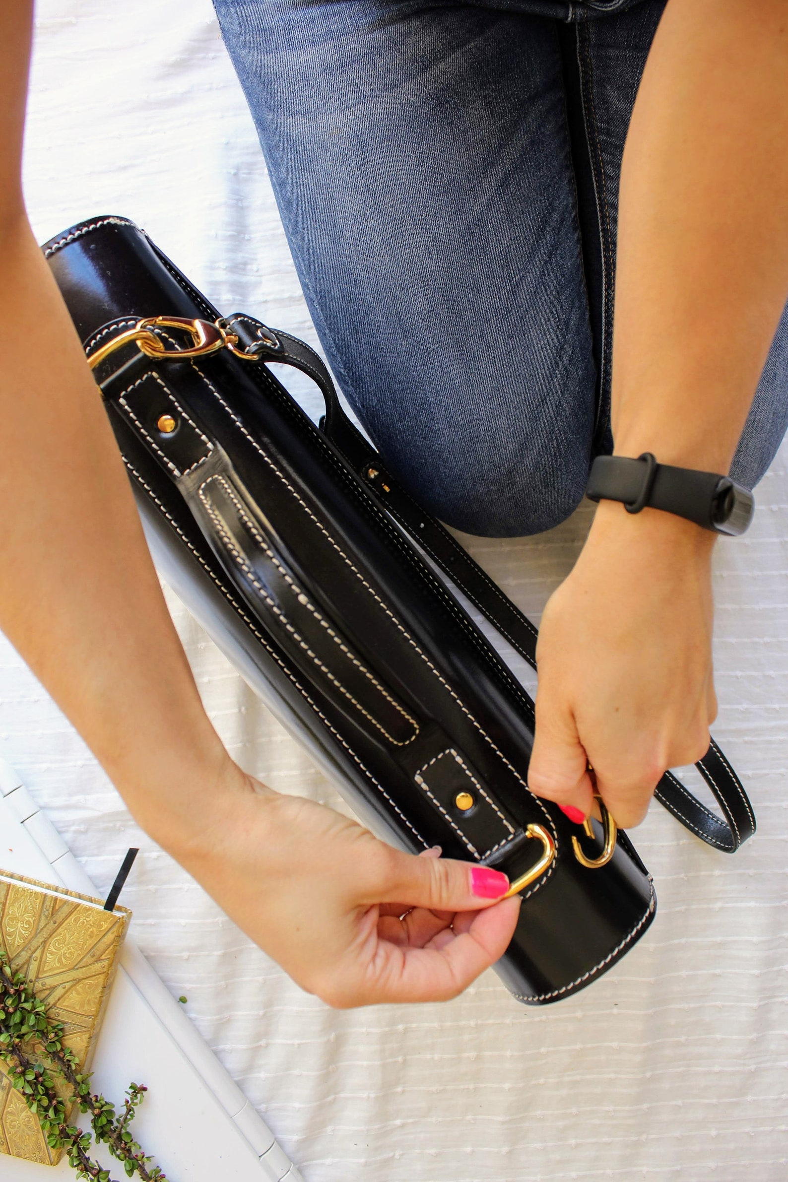 Crossbody Black Leather Laptop Bag for Women Leather | Etsy