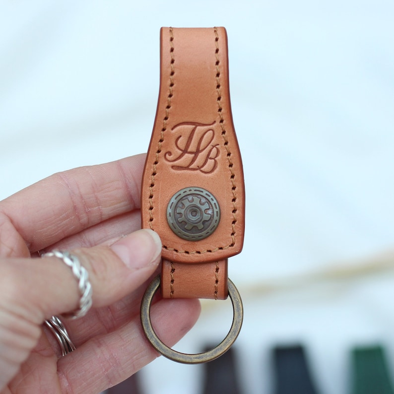 Leather Key Fob, Leather Key Ring, FULL GRAIN Leather Key Ring, Keyfobs ...