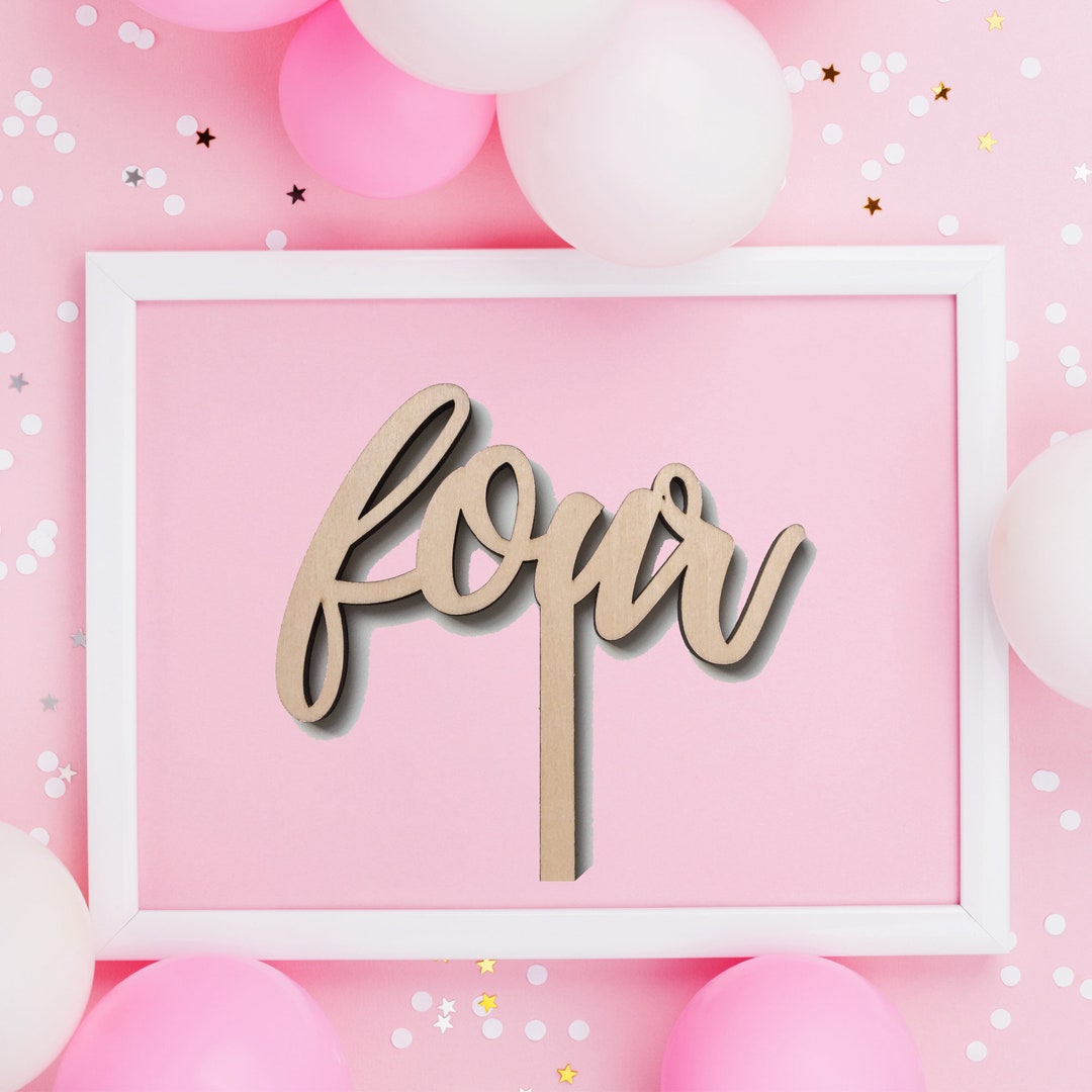 4th Birthday Cake Topper - Birthday Cake Topper - Birthday Decor ...