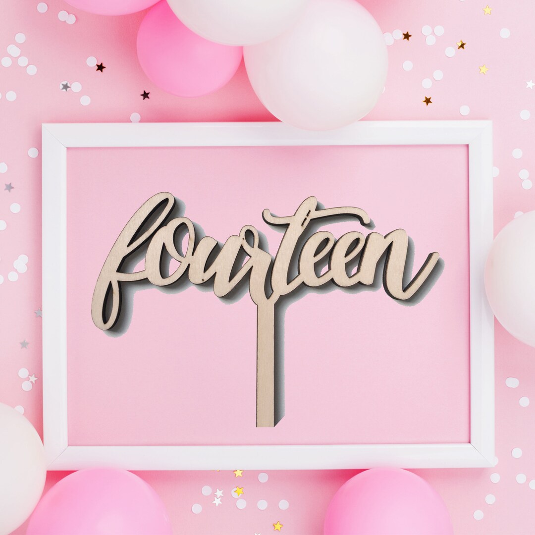 14th Birthday Cake Topper - Birthday Cake Topper - Birthday Decor ...