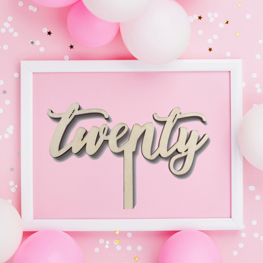 20th Birthday Cake Topper Birthday Cake Topper Birthday Etsy 20th Birthday Cake Topper Birthday Cake Topper Birthday Etsy
