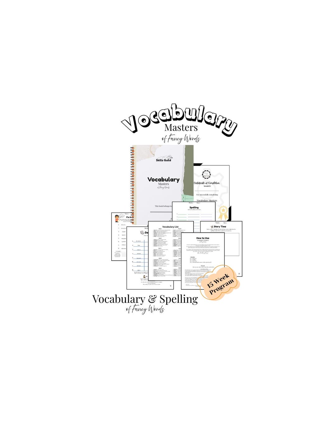Vocabulary & Spelling of Fancy English Words Workbook for Kids/teens ...