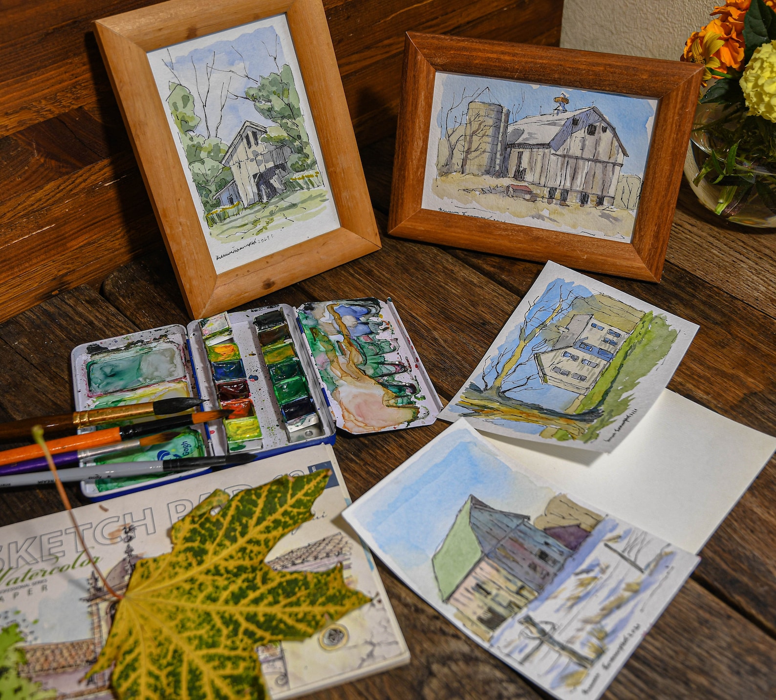 Wall Art, Home Decor, Rural Landscapes, Country Scenes Watercolor ...