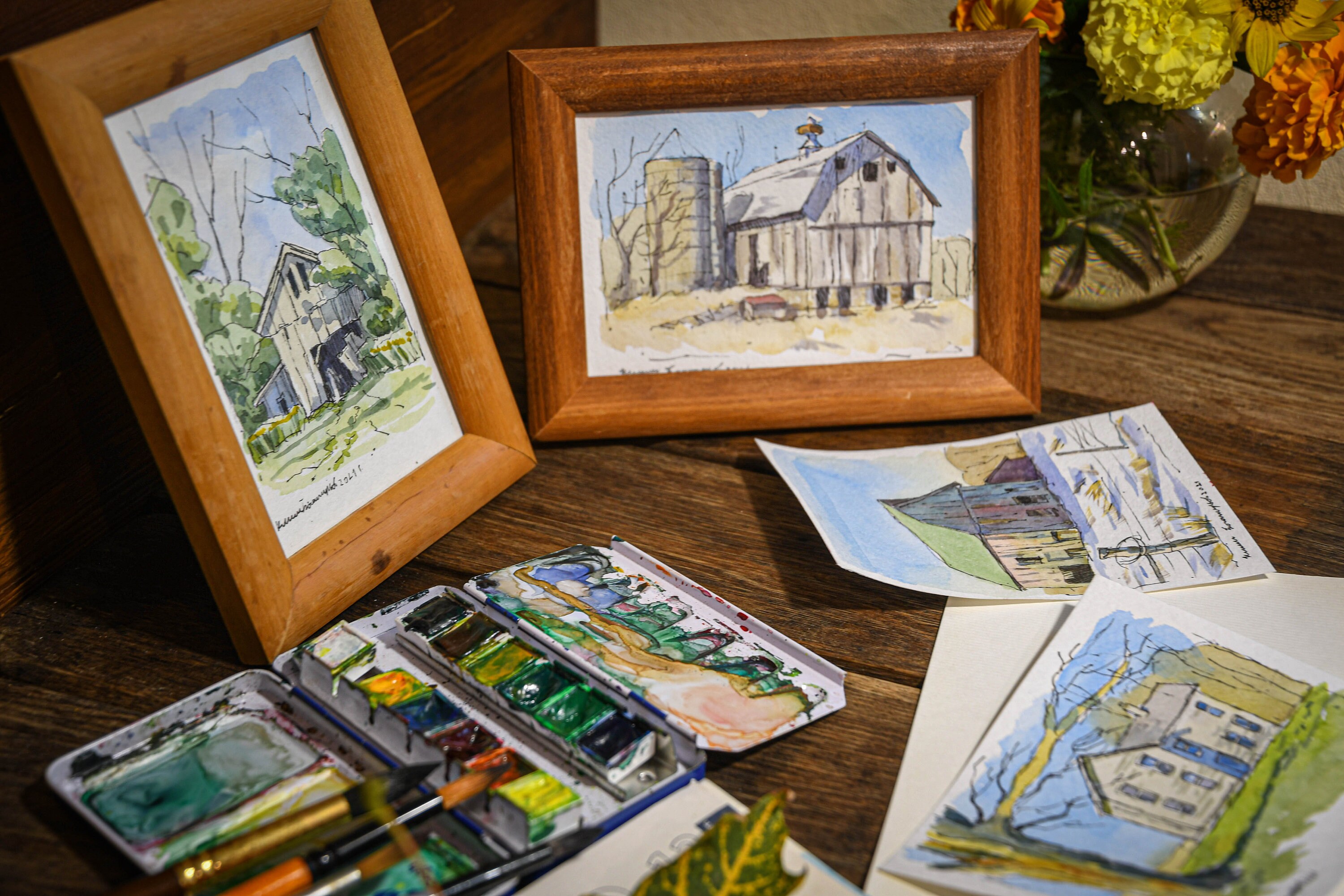 Wall Art, Home Decor, Rural Landscapes, Country Scenes Watercolor ...