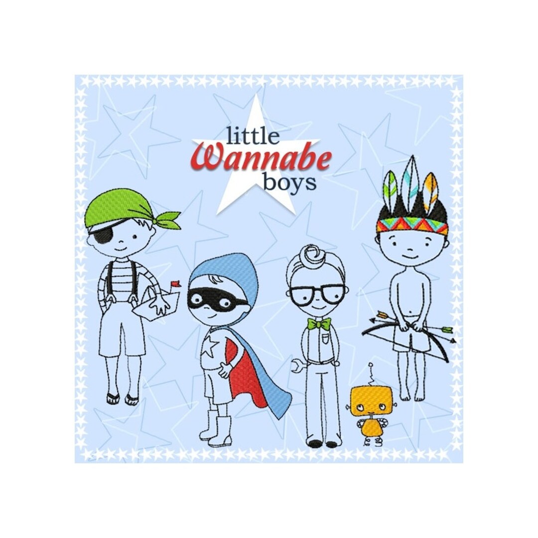 Little Wannabe boys - Fichier de broderie - broderie - Etsy Canada
