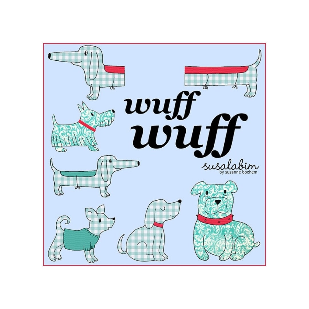 Wuff Wuff Embroidery File Embroidery - Etsy