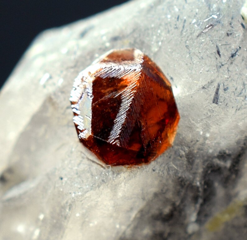 Natural Red Garnet Crystals on Smokey Quartz From Pakistan - Etsy