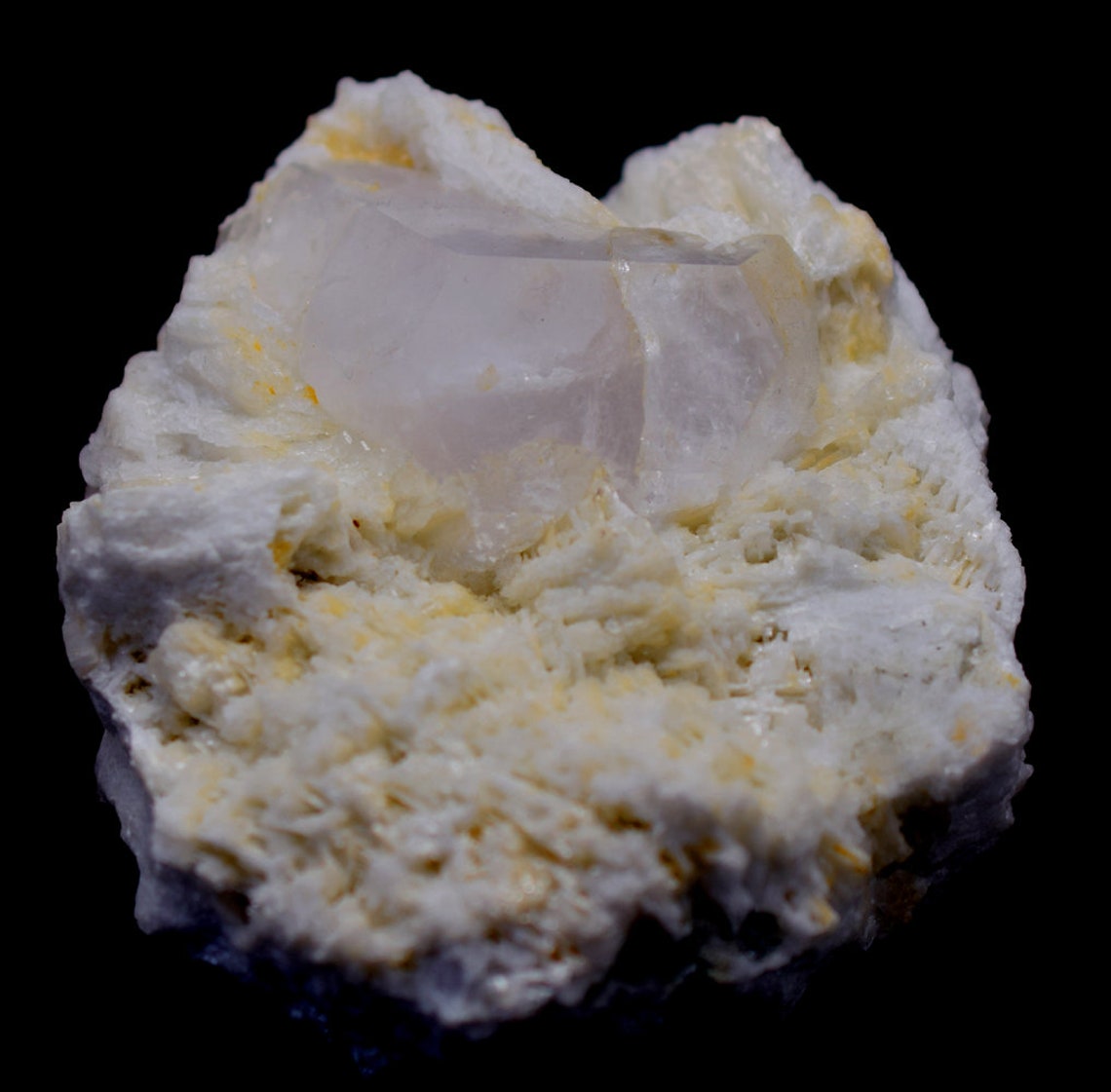 Natural Goshenite Beryl Crystal on Feldspar – Pakistan Mineral Specimen ...