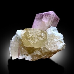 Natral Pink Colour Kunzite Specimen, Kunzite Crystal With Quartz and ...