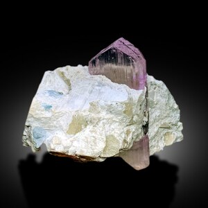 Pink Kunzite Specimen, Pink Kunzite Crystal on Matrix, Natural Kunzite ...