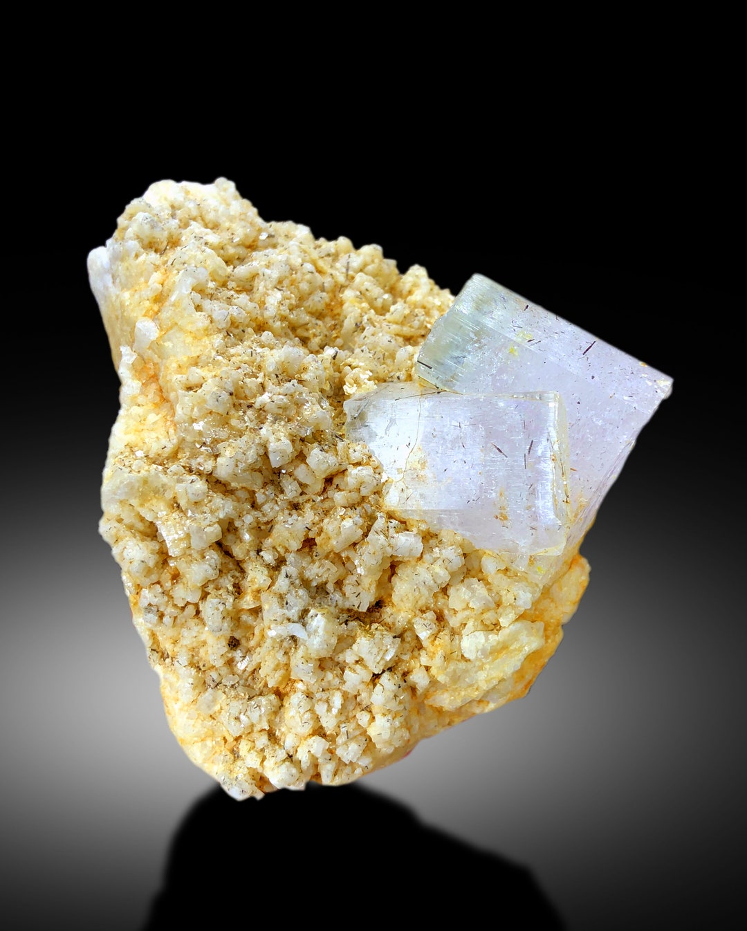 Aquamorganite Specimen, Morganite Var Aquamarine, Bicolor Beryl ...