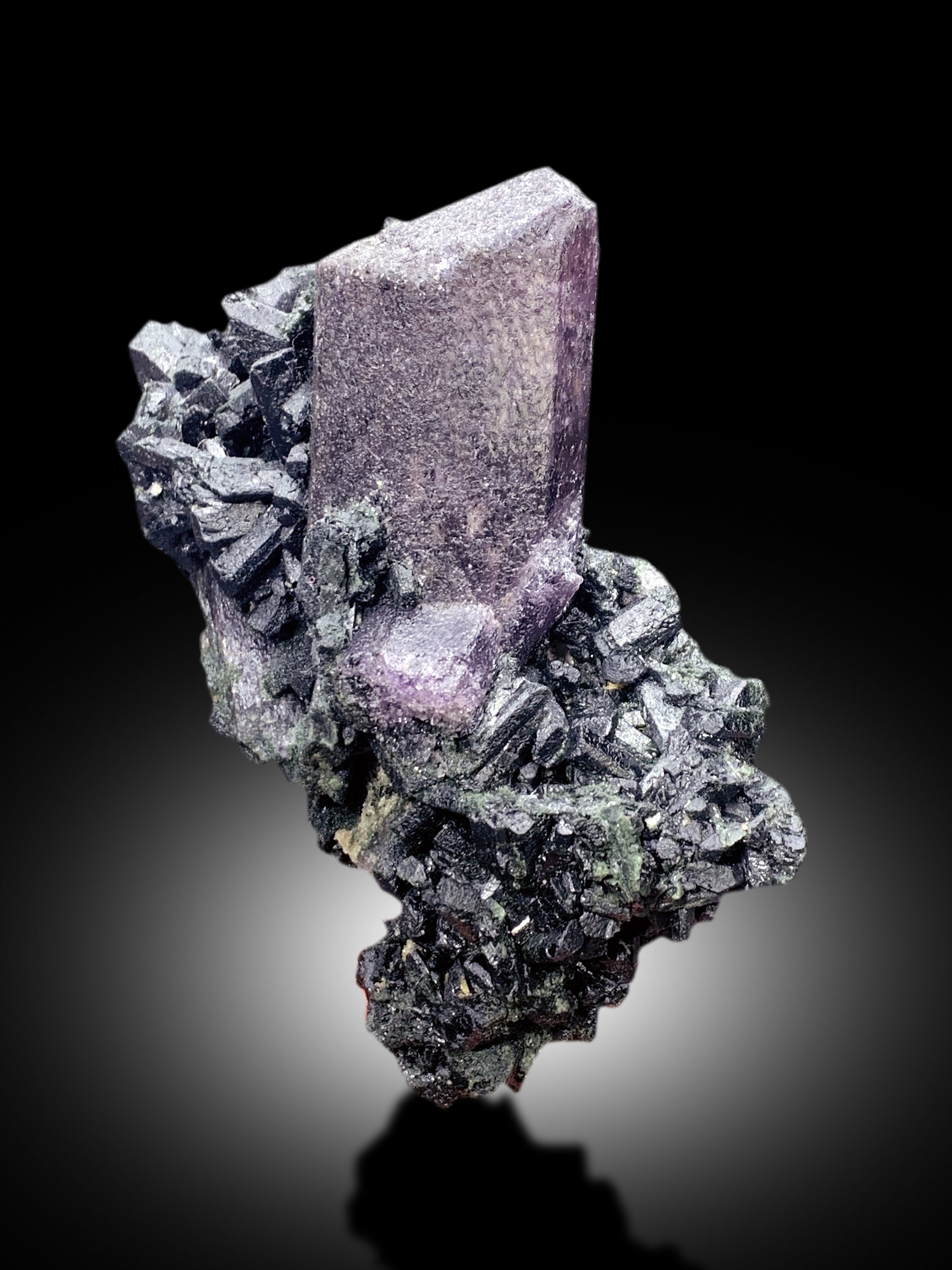 Natural Purple Color Scapolite Crystals With Diopside Cluster ...