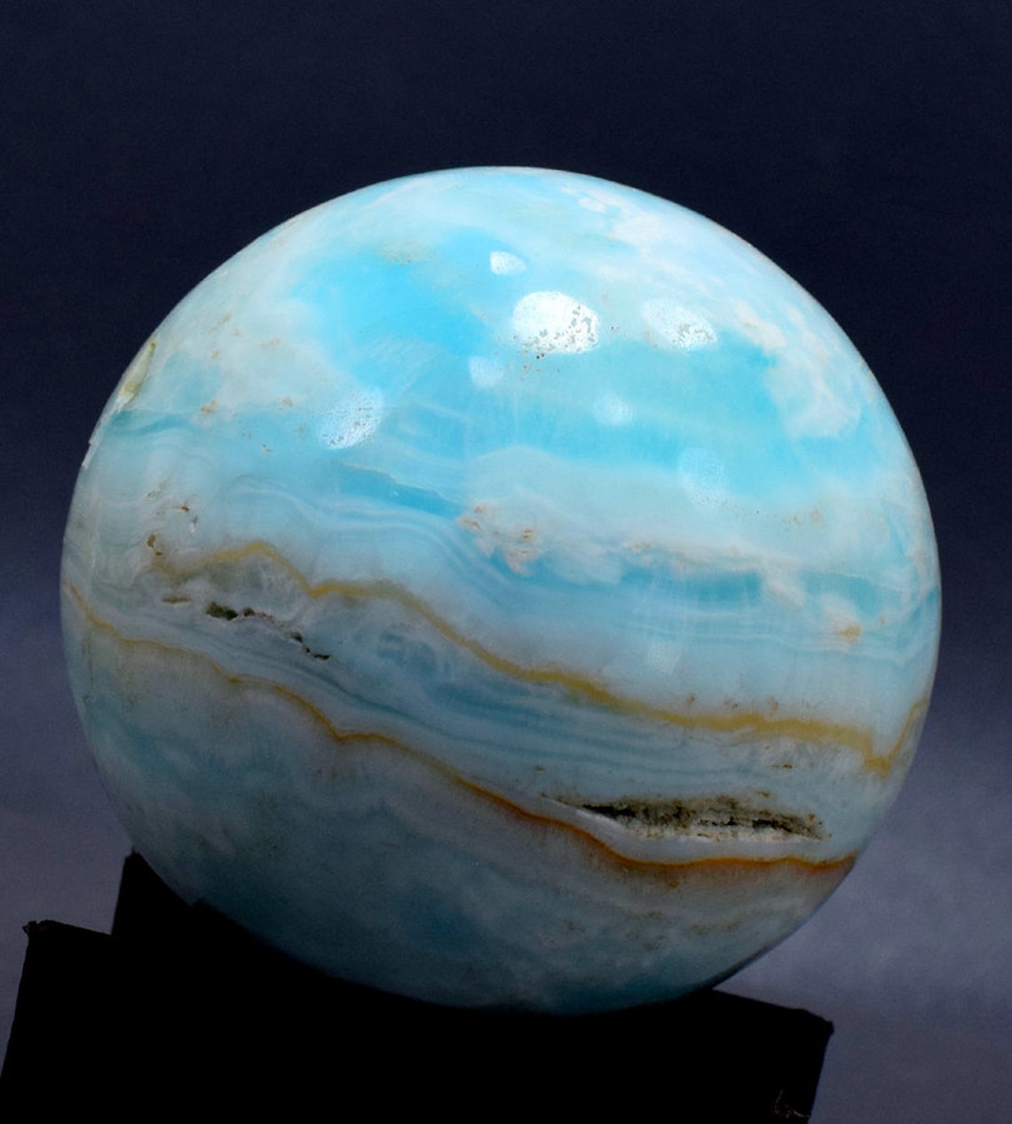 Carribean Calcite Sphere Ball Blue Calcite Gemstone Crystal - Etsy